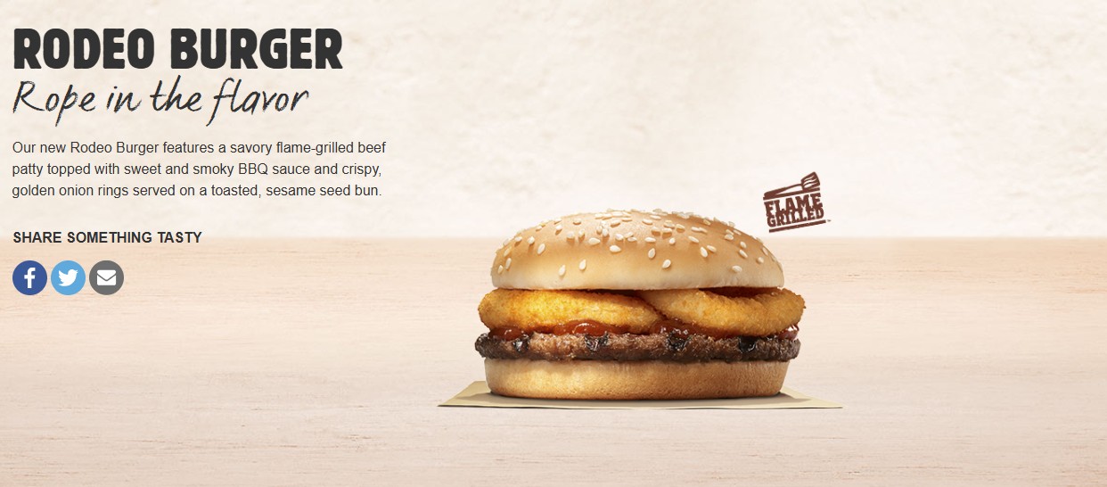 Burger King Rodeo Burger Price in 2025 - BK Menu
